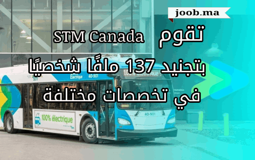 تقوم STM Canada بتجنيد (137) ملفًا شخصيًا في تخصصات مختلفة - Joob.ma